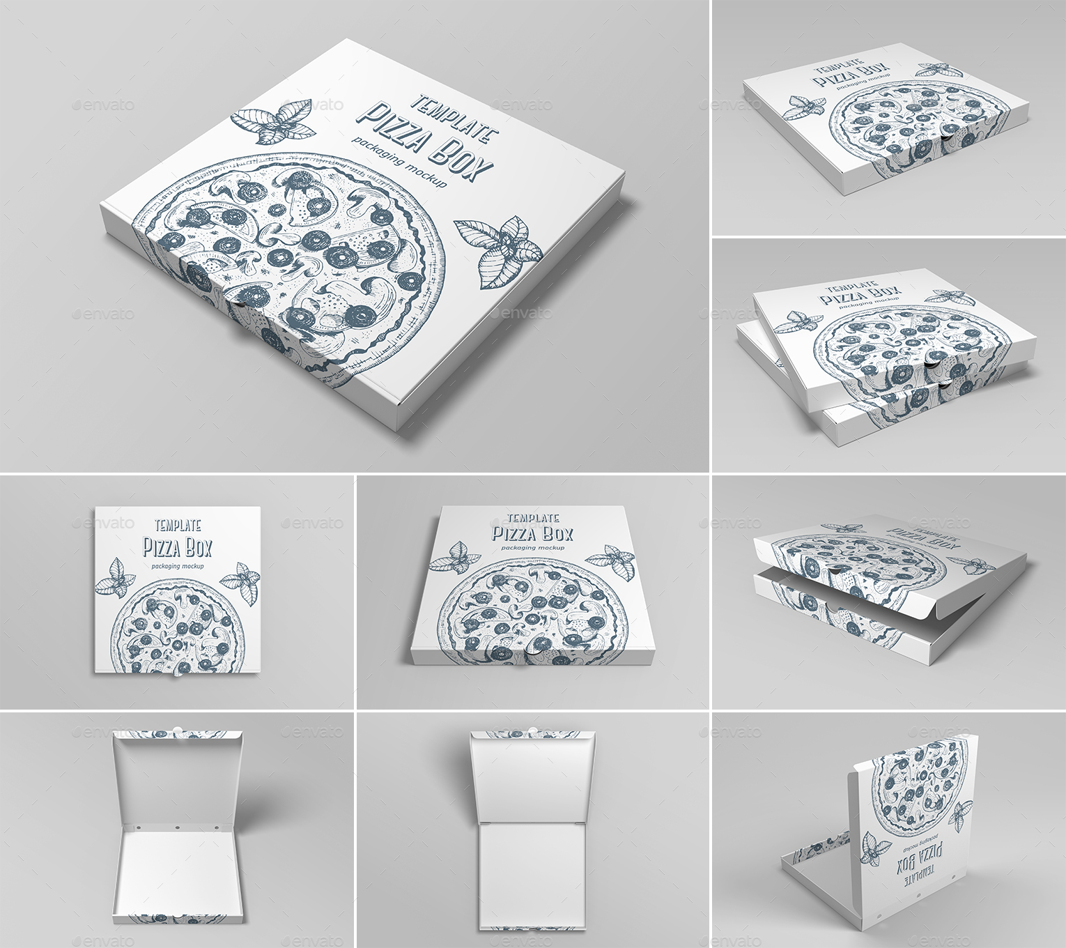 Pizza Box Mockup, Graphics | GraphicRiver