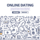 Online Dating Doodle Concept, Vectors | GraphicRiver