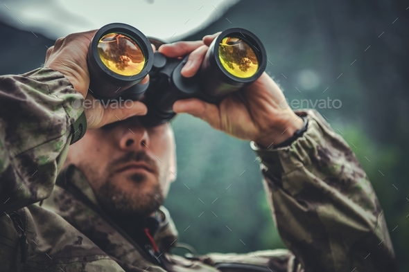 Army Soldier with Binoculars Stock Photo by duallogic | PhotoDune