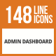148 Admin Dashboard Line Green & Black Icons by IconBunny | GraphicRiver