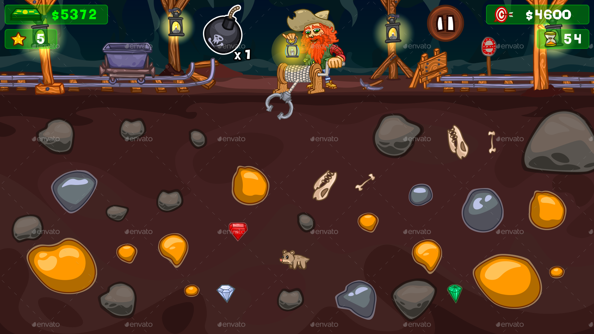 Game Assets for Gold Miner Jack, Game Assets | GraphicRiver