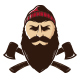 Beard Lumberjack Logo Template by BossTwinsMusic | GraphicRiver
