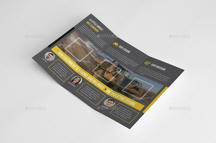 Construction Company A4/Letter Trifold, Print Templates | GraphicRiver