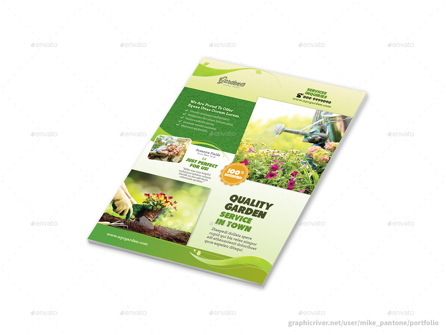 Garden Service Flyers 2 – 4 Options, Print Templates | GraphicRiver