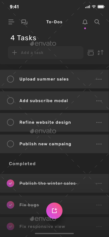Violett - Mobile Business & Dashboard App UI Kit for, Web Elements