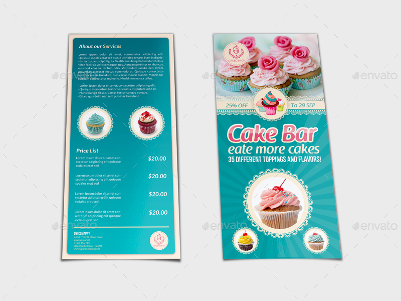 Cake Shop Advertising Bundle Vol.4, Print Templates | GraphicRiver