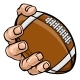 Hand Holding American Football Ball, Vectors | GraphicRiver