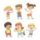 Collection of Some Children, Vectors | GraphicRiver