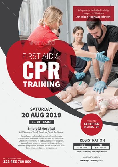 CPR Training, Print Templates | GraphicRiver