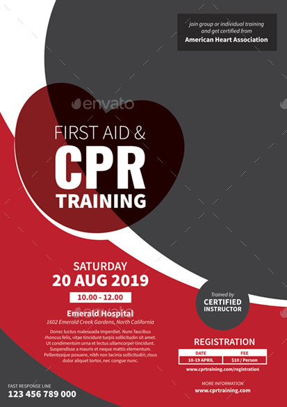 CPR Training, Print Templates | GraphicRiver