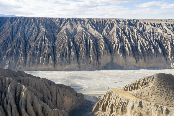 kuitun grand canyon, the tourist attraction of xinjiang Stock Photo by ...