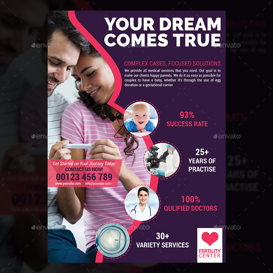 Fertility Center Flyer, Print Templates | GraphicRiver