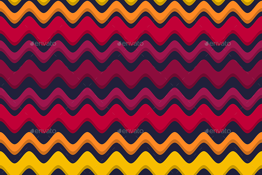 Multi-colored Wavy Seamless Patterns by themefire | GraphicRiver