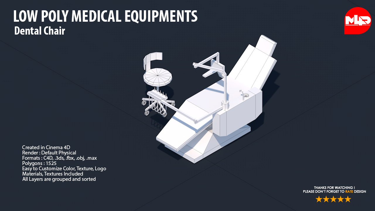 Low Poly Hospital Set - Medical Equipments by multimedia4d | 3DOcean