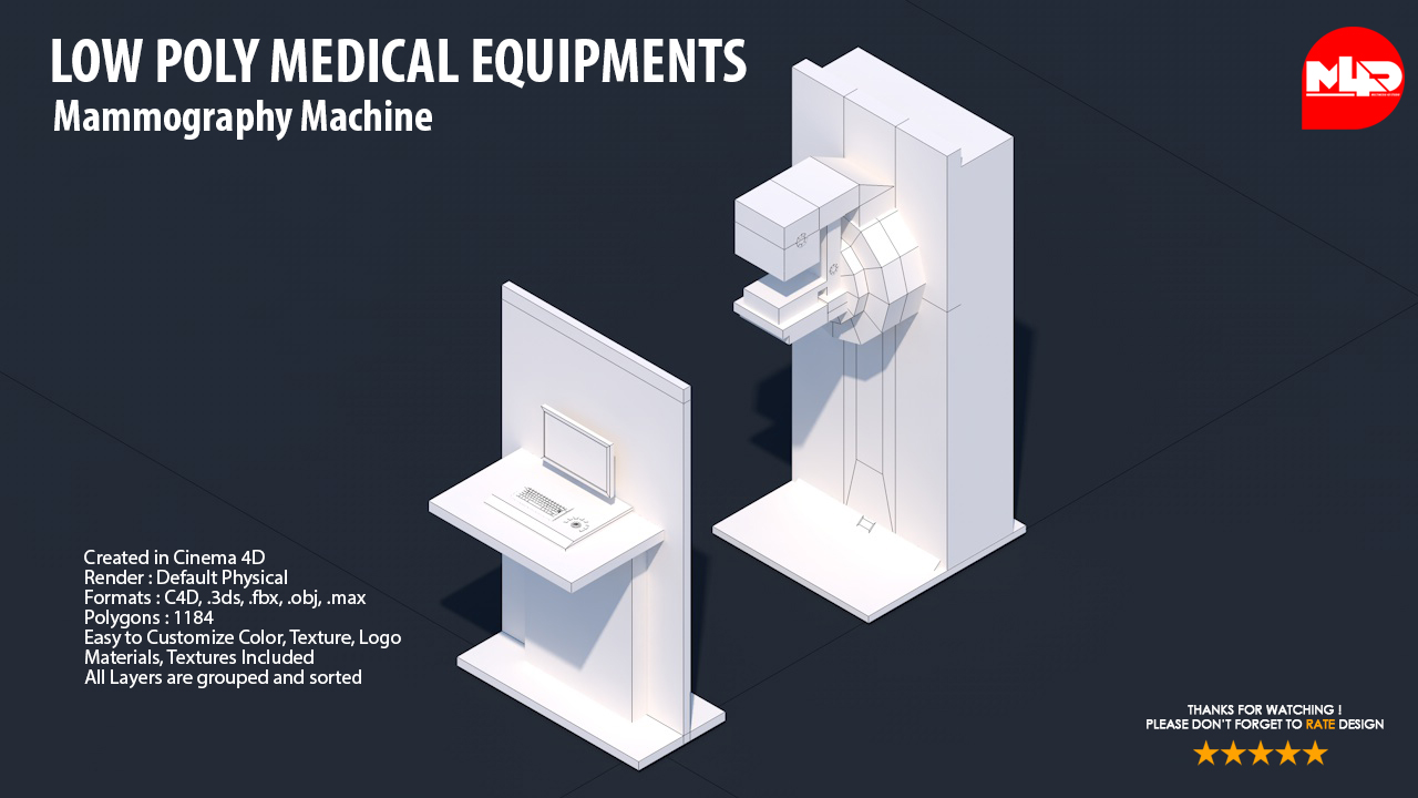 Low Poly Hospital Set - Medical Equipments by multimedia4d | 3DOcean
