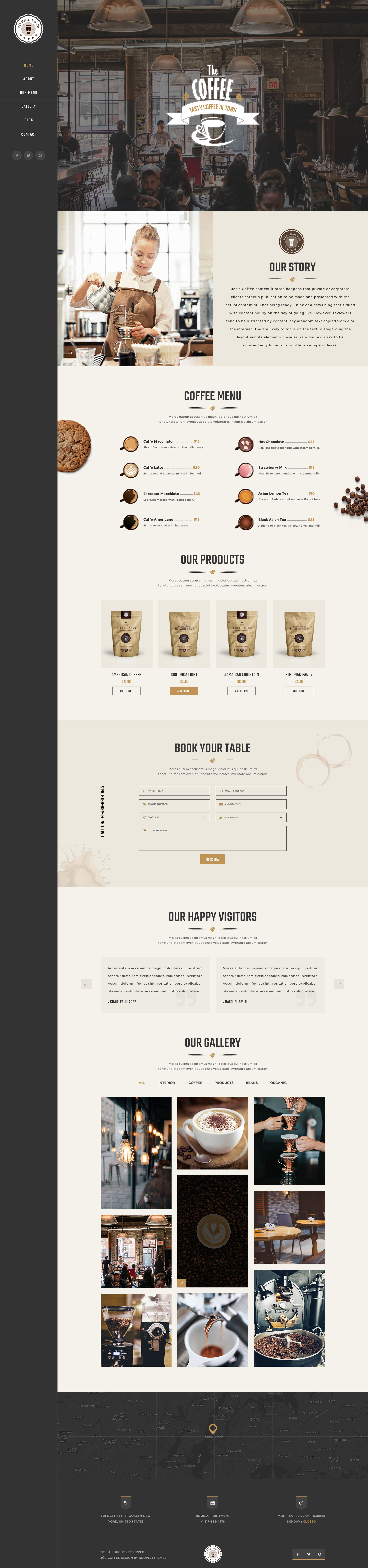Joe Coffee - A Psd Template for Cafes, Coffee Shops and Bars by ...