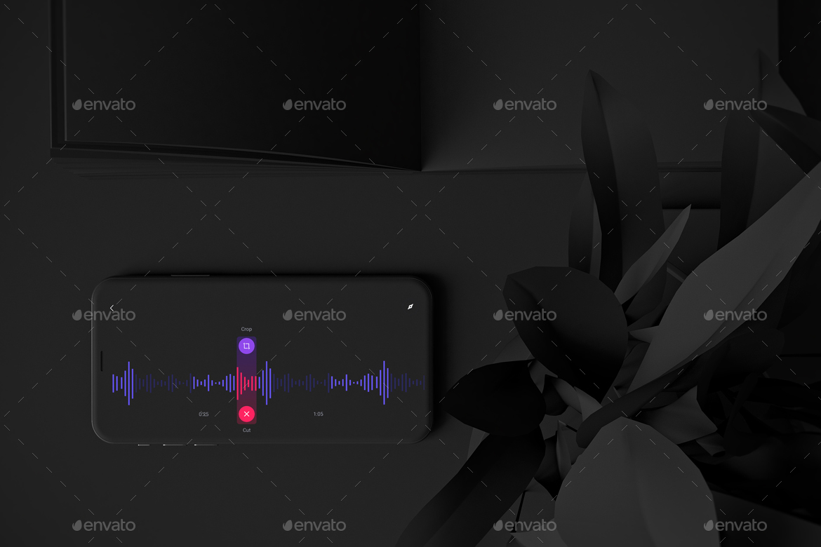 Dark Phone XS in Studio, Graphics | GraphicRiver