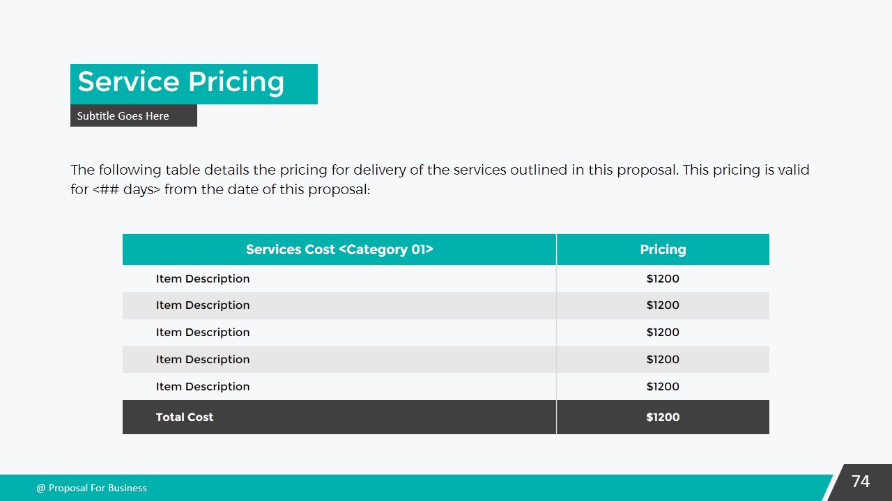 Proposal For Business / Services - Powerpoint Presentation Template by ...