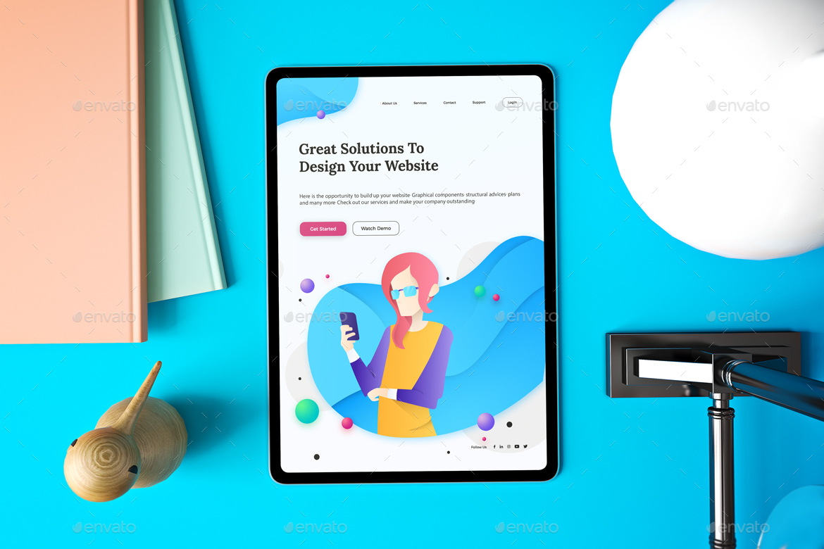 Pad Pro in Studio, Graphics | GraphicRiver