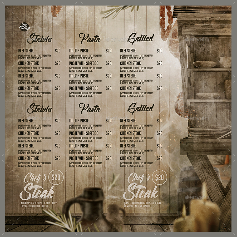Bar Menu, Print Templates | GraphicRiver