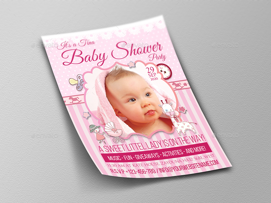 Baby Shower Flyer Template Vol.2, Print Templates | GraphicRiver