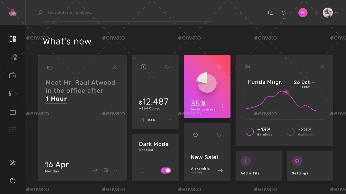 Violett Web - Aesthetic Dashboard Web App UI Kit, Web Elements ...