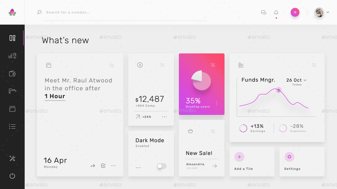 Violett Web - Aesthetic Dashboard Web App UI Kit, Web Elements ...