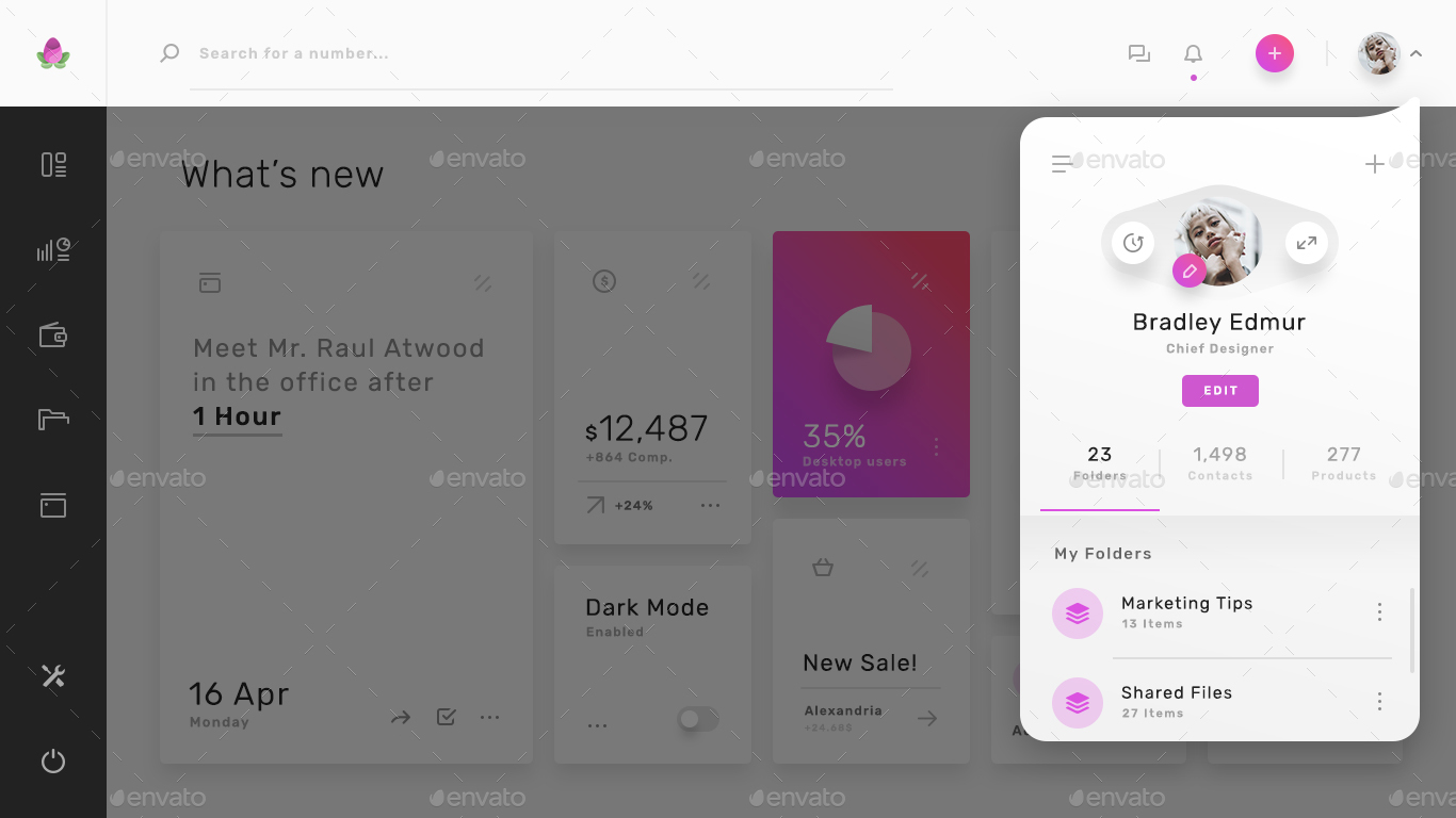 Violett Web - Aesthetic Dashboard Web App UI Kit, Web Elements ...