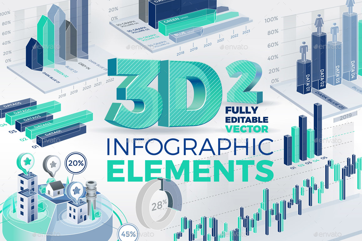 3D Corporate Infographic Elements 2, Infographics | GraphicRiver