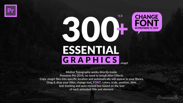 Motion Typography Essential Graphics | Mogrt by Premiumilk | VideoHive