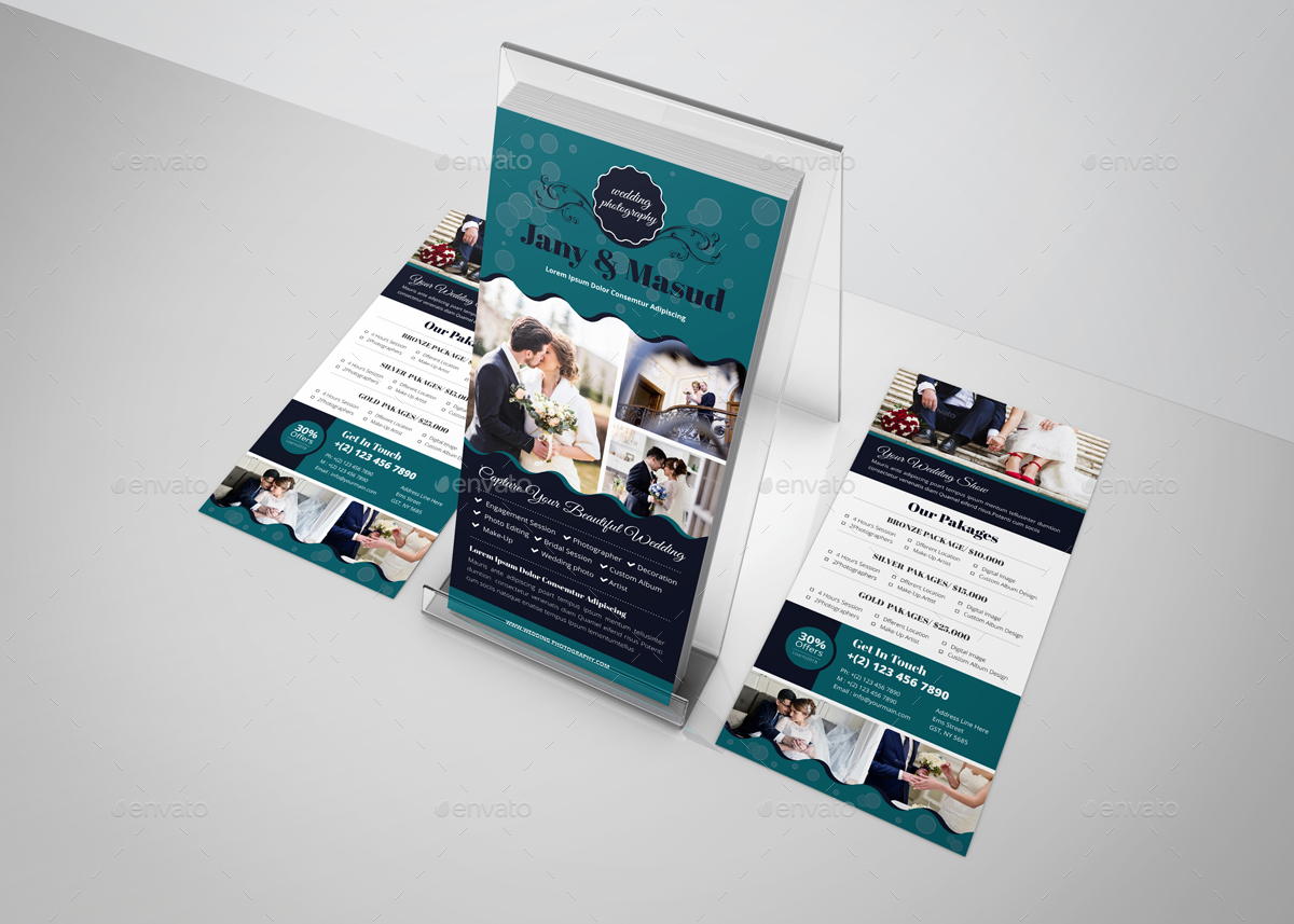 Wedding Photography Rack card Design Template, Print Templates ...