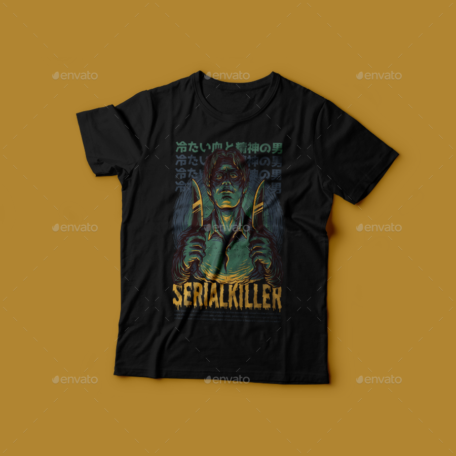 Serial Killer T-Shirt Design, T-Shirts | GraphicRiver