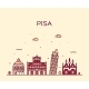 Pisa Skyline Italy Vector Linear Style City, Vectors | GraphicRiver