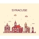 Syracuse Skyline New York USA Vector Linear Style, Vectors | GraphicRiver