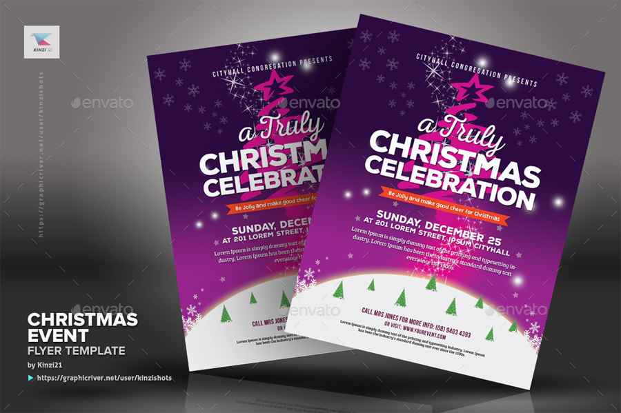 Christmas Event Flyer Template vol.01, Print Templates | GraphicRiver