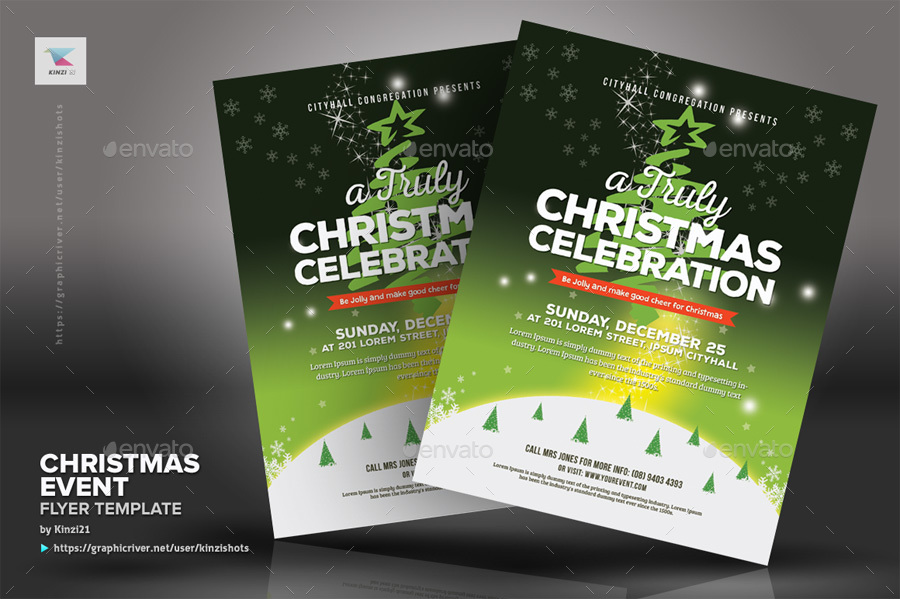 Christmas Event Flyer Template vol.01, Print Templates | GraphicRiver