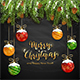 Christmas Lettering on Black Chalkboard Background, Vectors | GraphicRiver