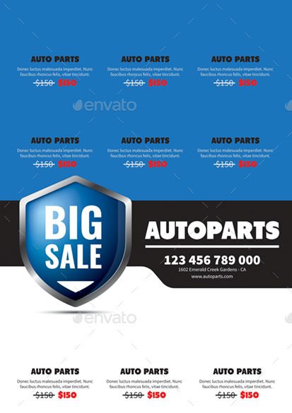 Auto Parts Promotion, Print Templates | GraphicRiver