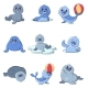 Seal Pups Cute Character Icons Set, Vectors | GraphicRiver