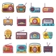 Radio Music Old Device Icons Set, Vectors | GraphicRiver