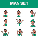 Cartoon Man Stickers, Vectors | GraphicRiver