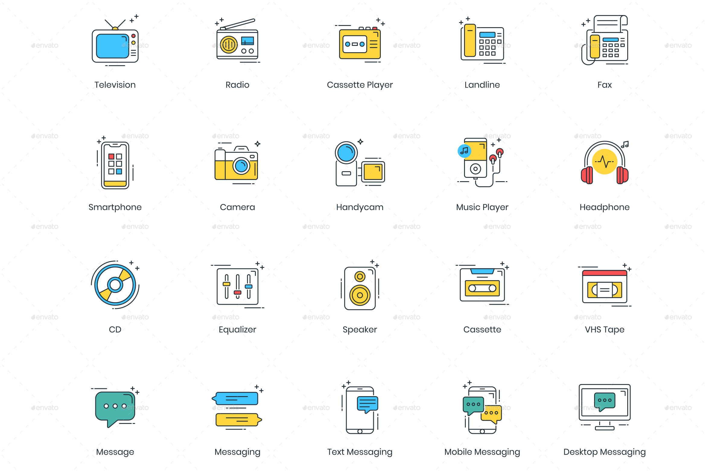 Communications Icons, Icons | GraphicRiver