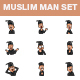 Muslim Man Stickers, Vectors | GraphicRiver