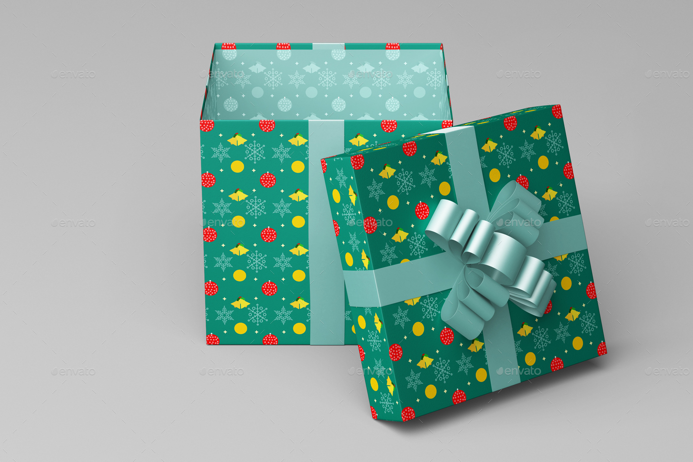 Square Gift Box / Package Mock-Up by MassDream | GraphicRiver