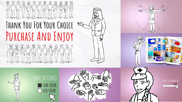 Doodle Characters Kit, After Effects Project Files | VideoHive