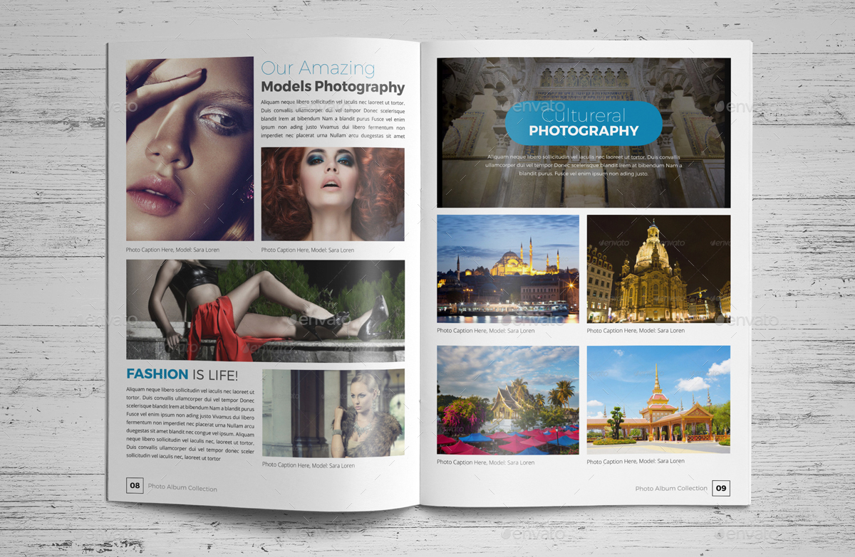 Photography Brochure Catalog InDesign Template v2, Print Templates