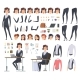 Female Business Animation. Director Office Manager, Vectors | GraphicRiver
