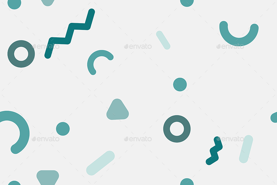 Rounded Geometric Shapes in Random Order Seamless Patterns, Graphics