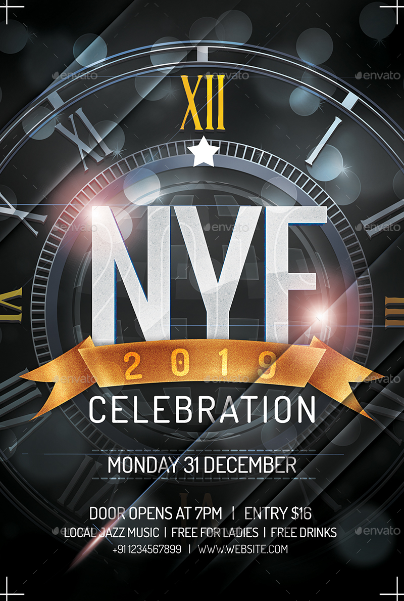 New Year 2019 by VyamPixels | GraphicRiver