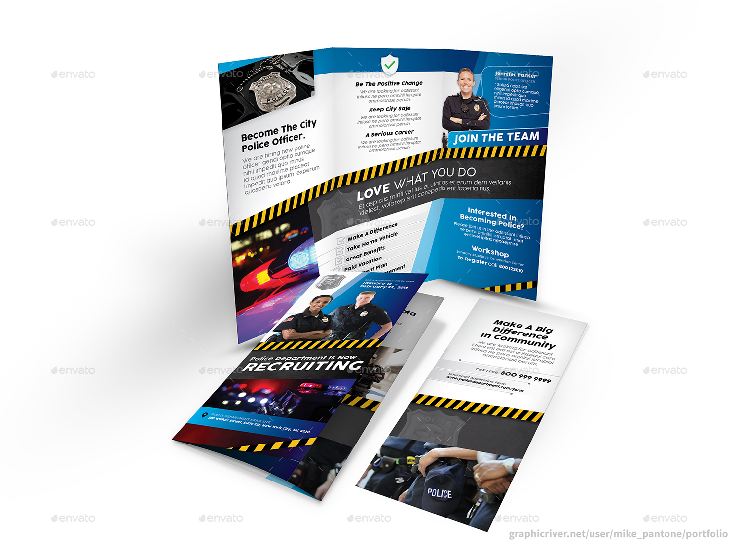 Police Trifold Brochure, Print Templates | GraphicRiver